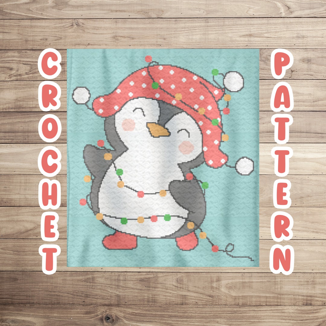 Crochet Christmas Penguin Graphgan Pattern, Corner to Corner Afghan ...