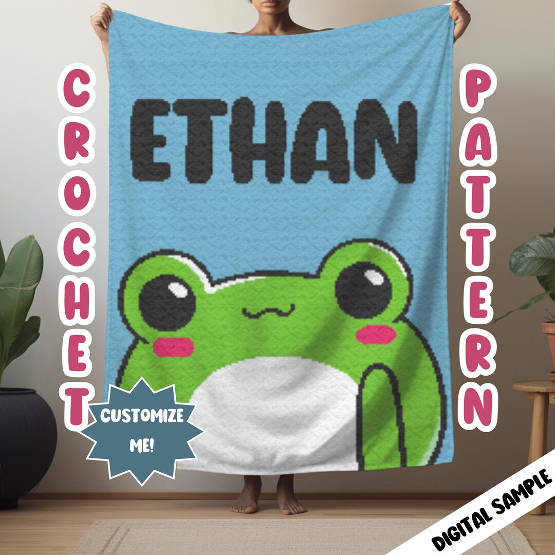 Personalized Crochet Frog Graphgan Pattern, Custom Froggy Corner to ...