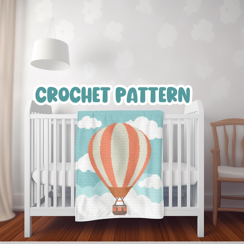 Crochet Hot Air Balloon Graphgan Pattern, Whimsical Corner to Corner ...