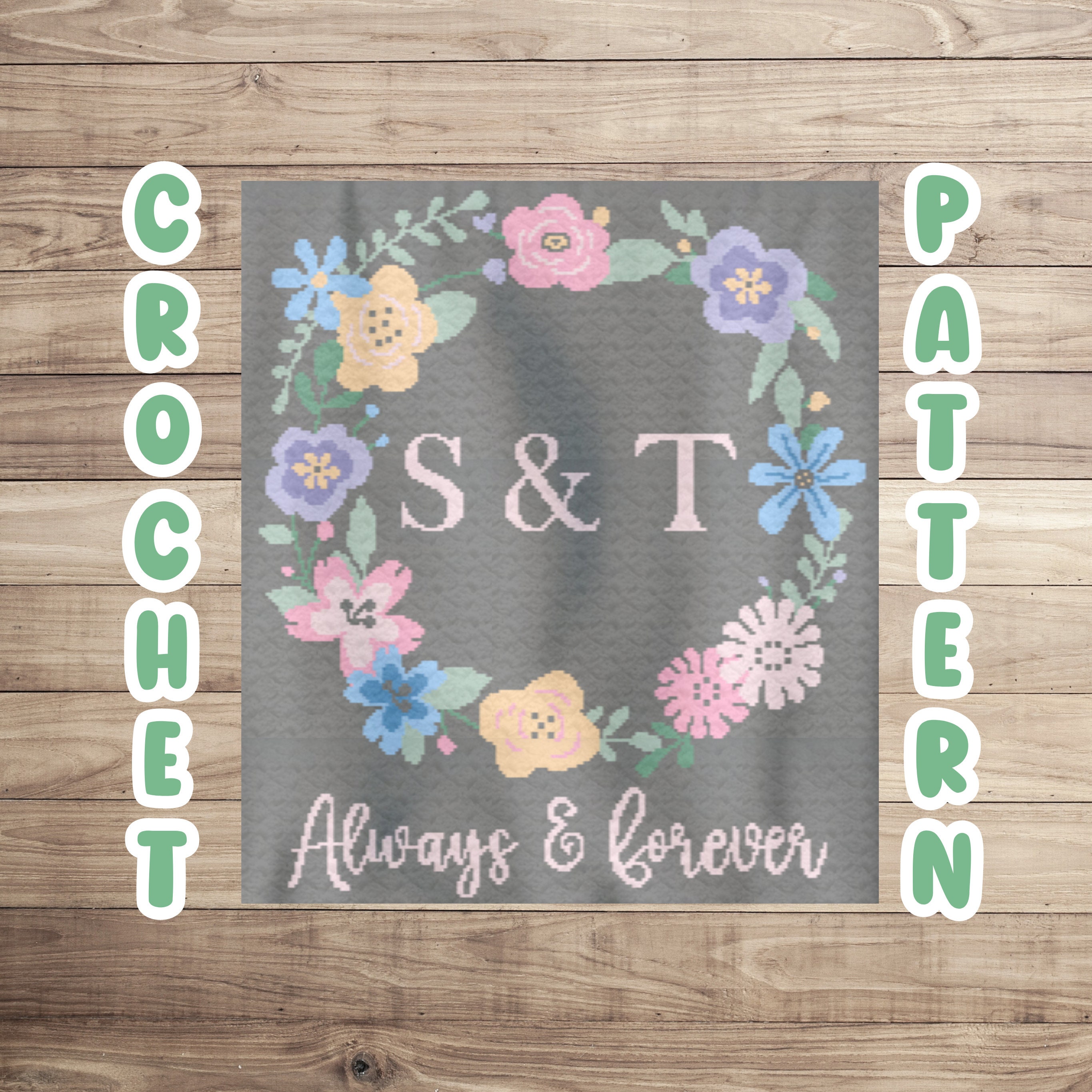 Personalized Crochet Graphgan Pattern, Custom Floral Corner to Corner ...