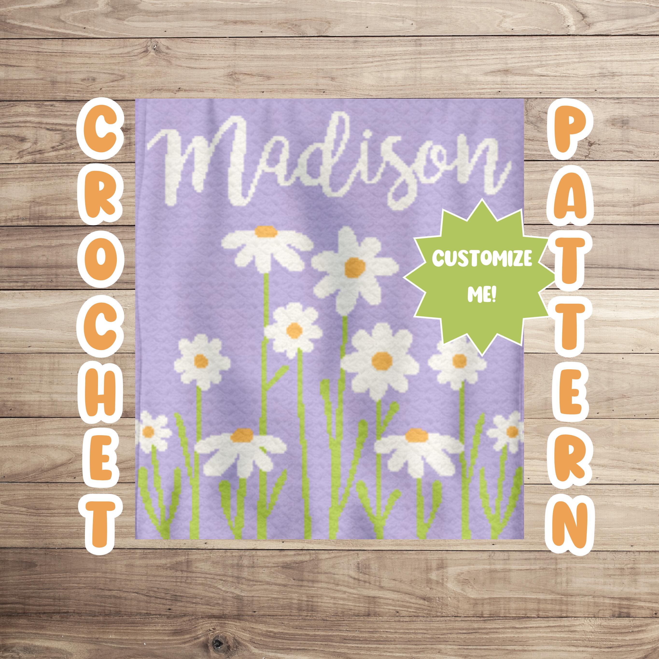 Personalized Crochet Graphgan Pattern, Custom Floral Corner to Corner ...