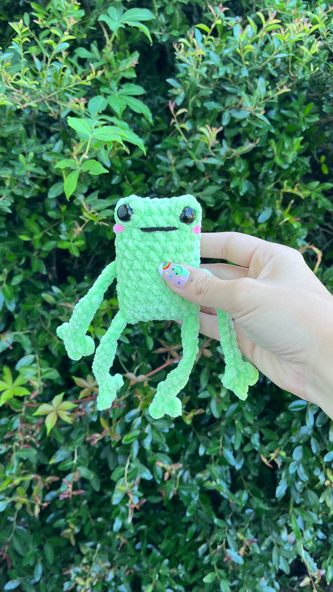 Crochet Frog Mini Plushie / Leggy Frog / Frog Amigurumi / Handmade ...