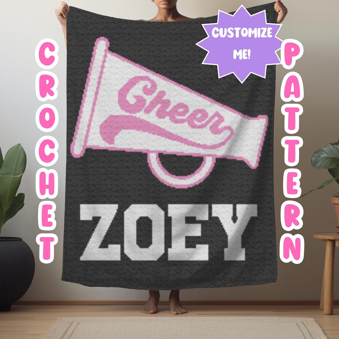 Custom Crochet Graphgan Pattern, Personalized Cheerleader Corner to ...