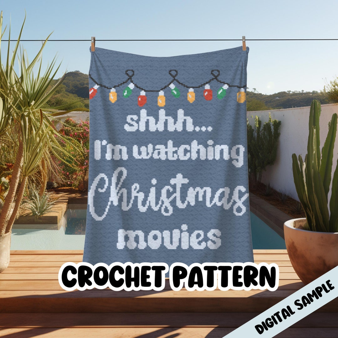 Crochet Graphgan Pattern, Christmas Lights Corner to Corner Crochet ...