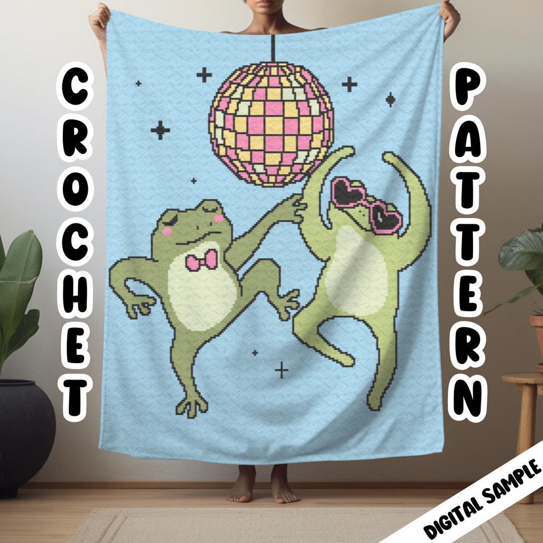 Crochet Frog Graphgan Pattern, Disco Ball Corner to Corner Blanket ...