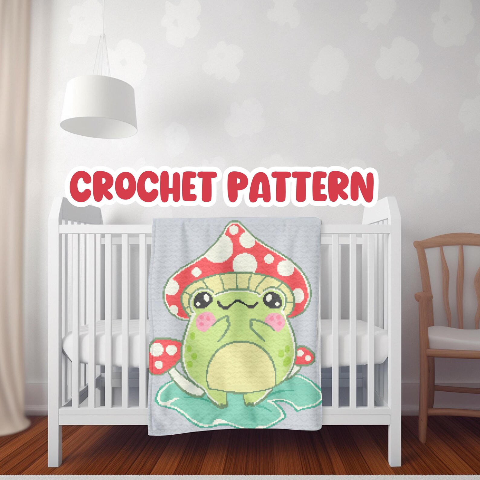 Crochet Frog Graphgan Pattern, Mushroom Corner to Corner Blanket ...