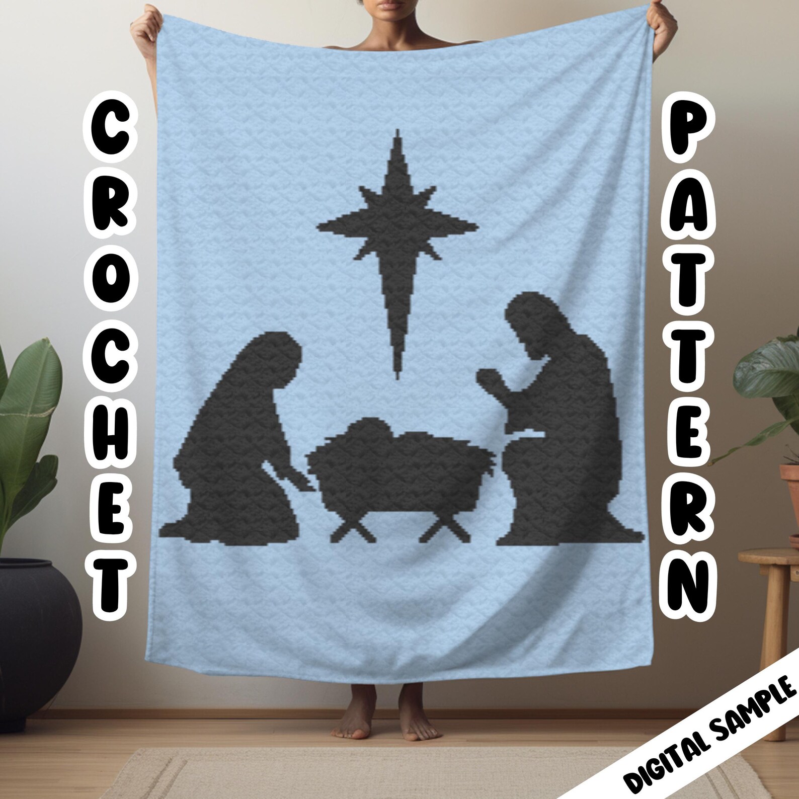 Crochet Graphgan Pattern, Christmas Corner to Corner Crochet Blanket ...