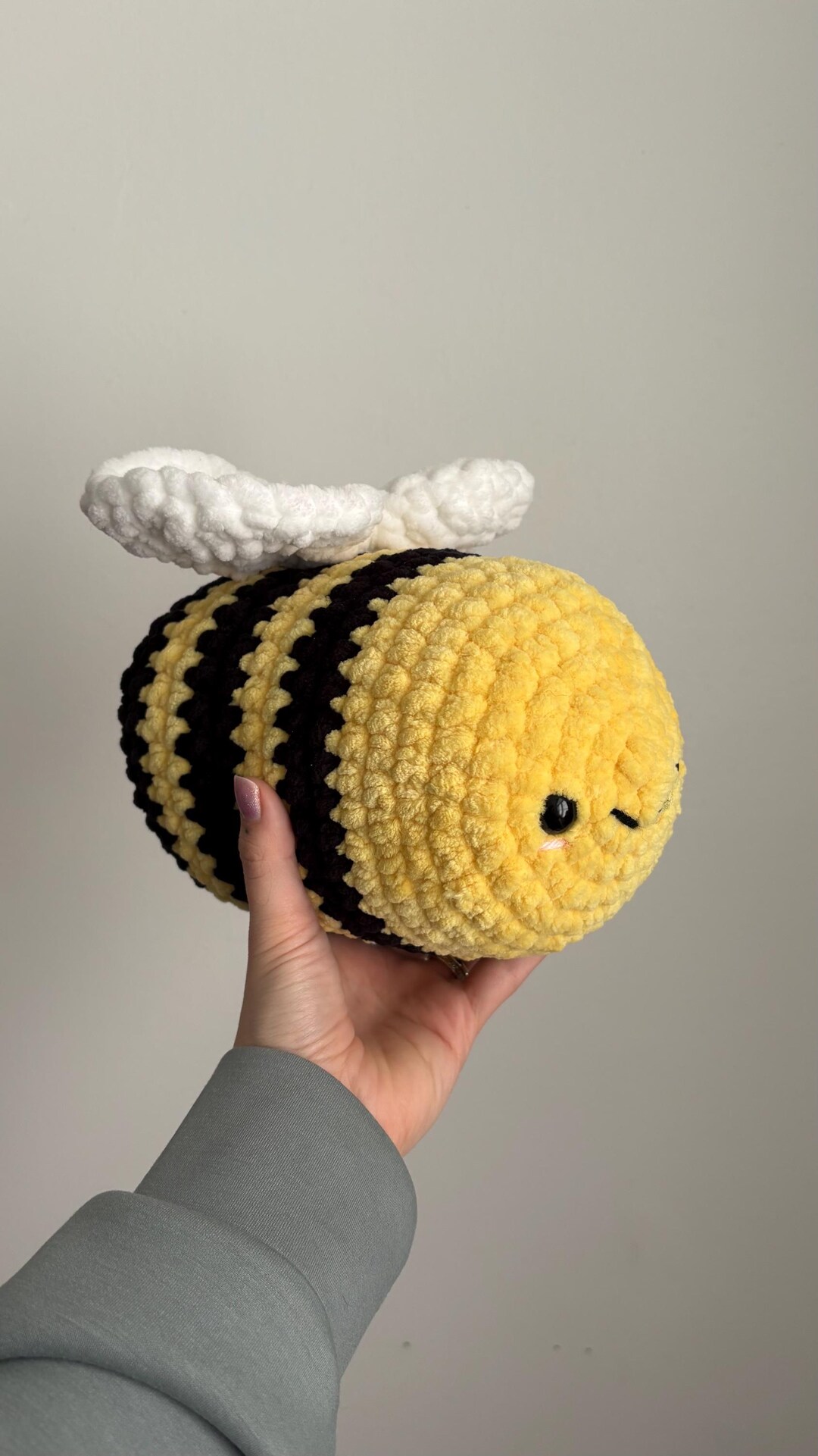 Large Bumblebee Crochet Stuffy Plushie - Etsy