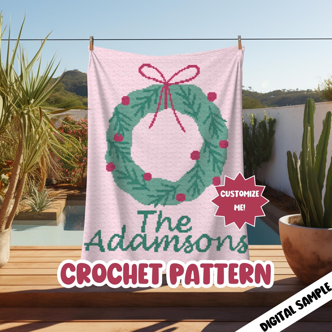 Personalized Crochet Graphgan Pattern, Custom Christmas Holiday Corner ...