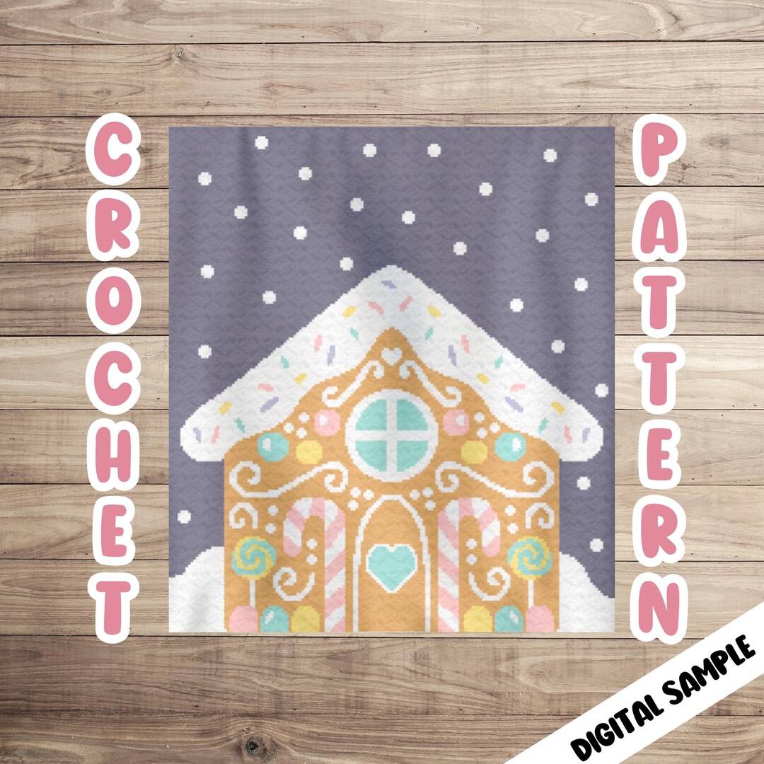 Crochet Christmas Graphgan Pattern, Gingerbread House Corner to Corner ...