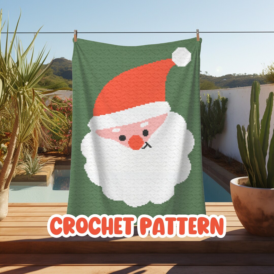 Crochet Graphgan Pattern, Santa Claus Corner to Corner Crochet Blanket ...