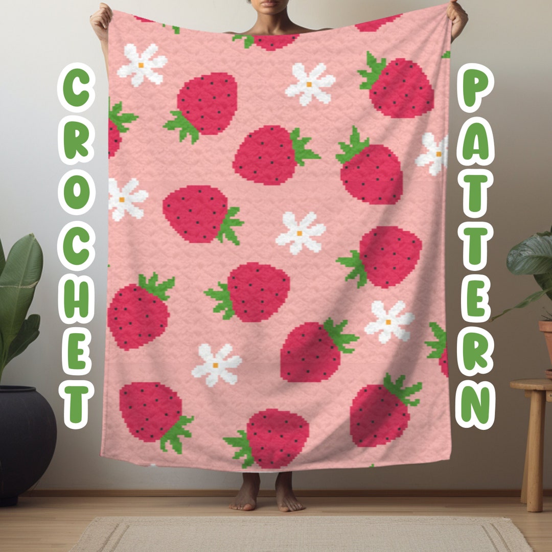 Crochet Graphgan Pattern, Strawberry Corner to Corner Crochet Blanket ...