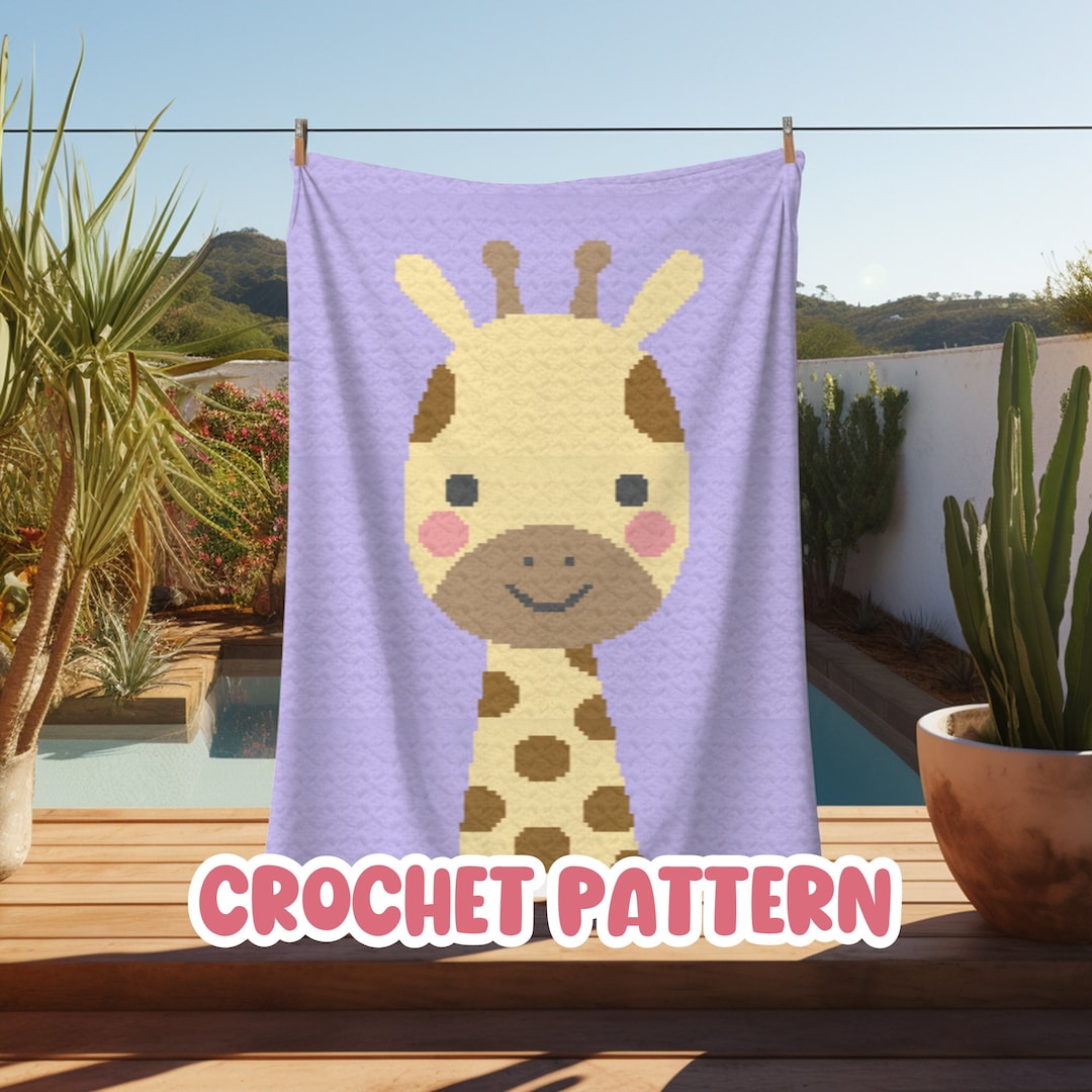 Crochet Giraffe Graphgan Pattern, Zoo Animal Corner to Corner Blanket ...