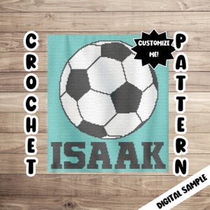 Custom Crochet Graphgan Pattern, Personalized Soccer Corner to Corner ...