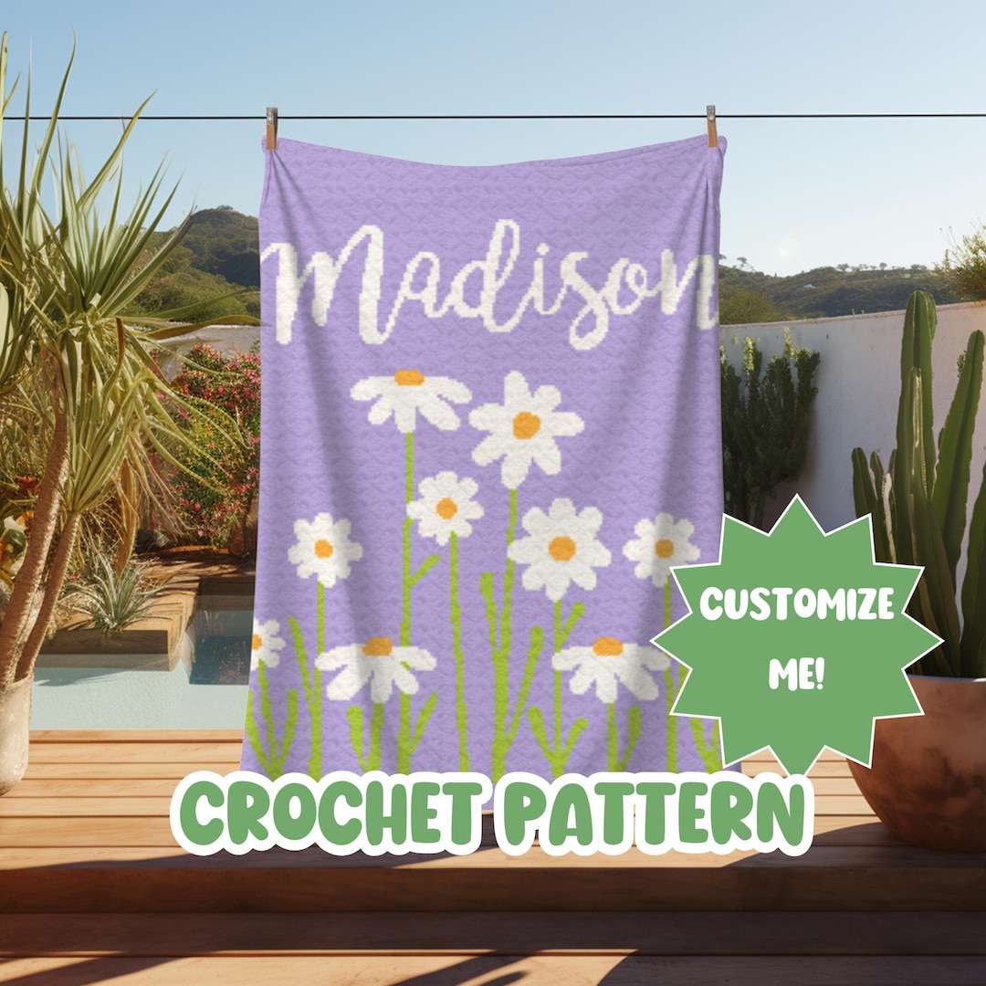 Personalized Crochet Graphgan Pattern, Custom Floral Corner to Corner ...
