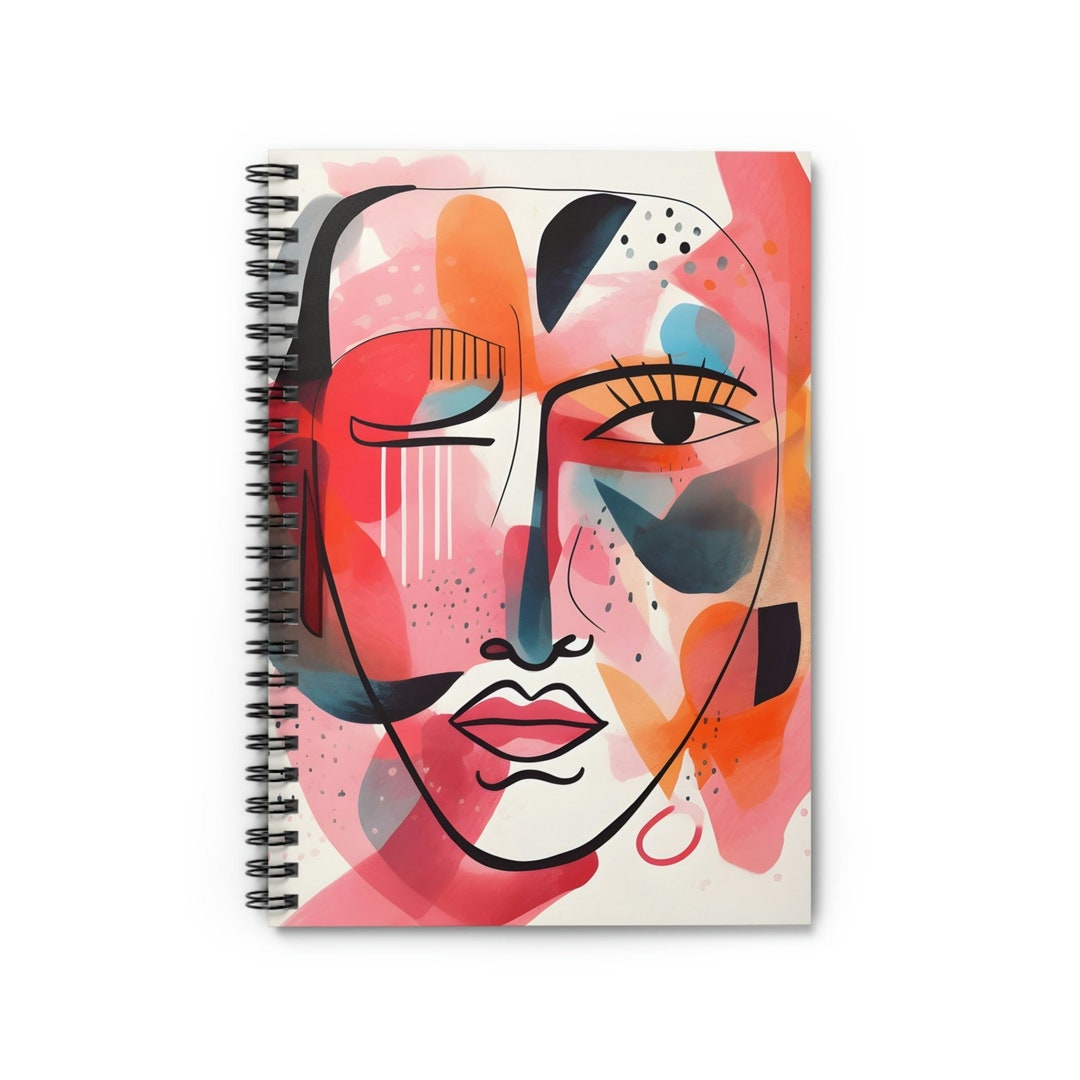 Spiral Notebook Art Design Faces Atypicart - Etsy