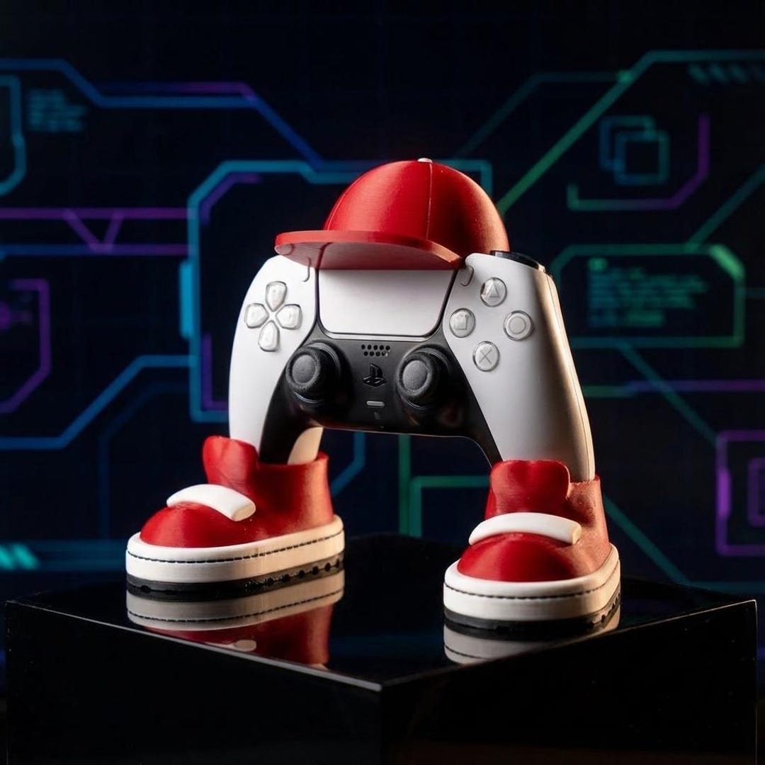 PS5 Controller Stand Sneakers & Cap - Funny Gaming Desk Accessory ...