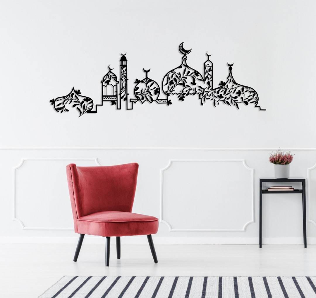 Metal Mosque Islamic Wall Art, Large Islamic Decor, Masjid Wall Art ...