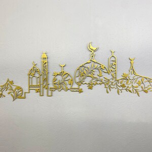 Metal Mosque Islamic Wall Art, Large Islamic Decor, Masjid Wall Art ...