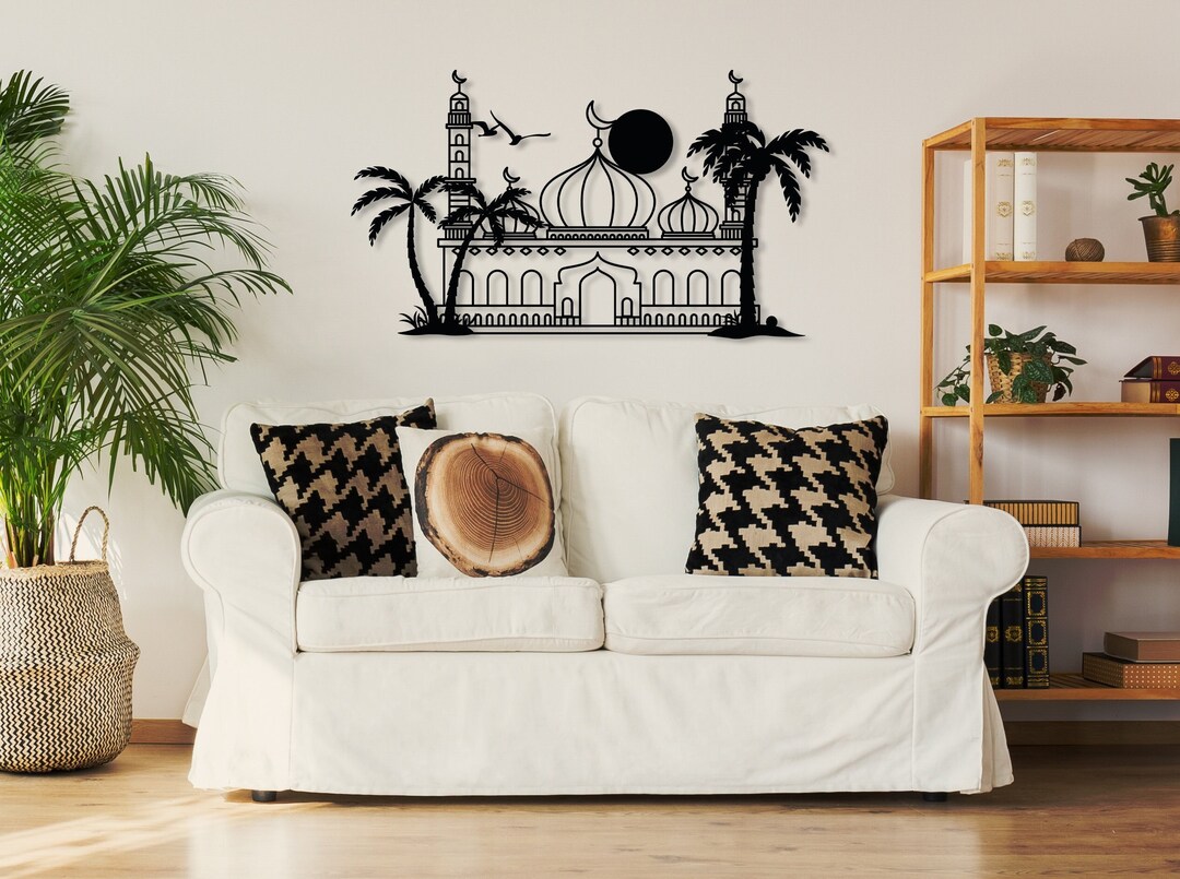 Masjid Metal Wall Art, Unique Design Masjid Wall Decor, Muslim Home ...