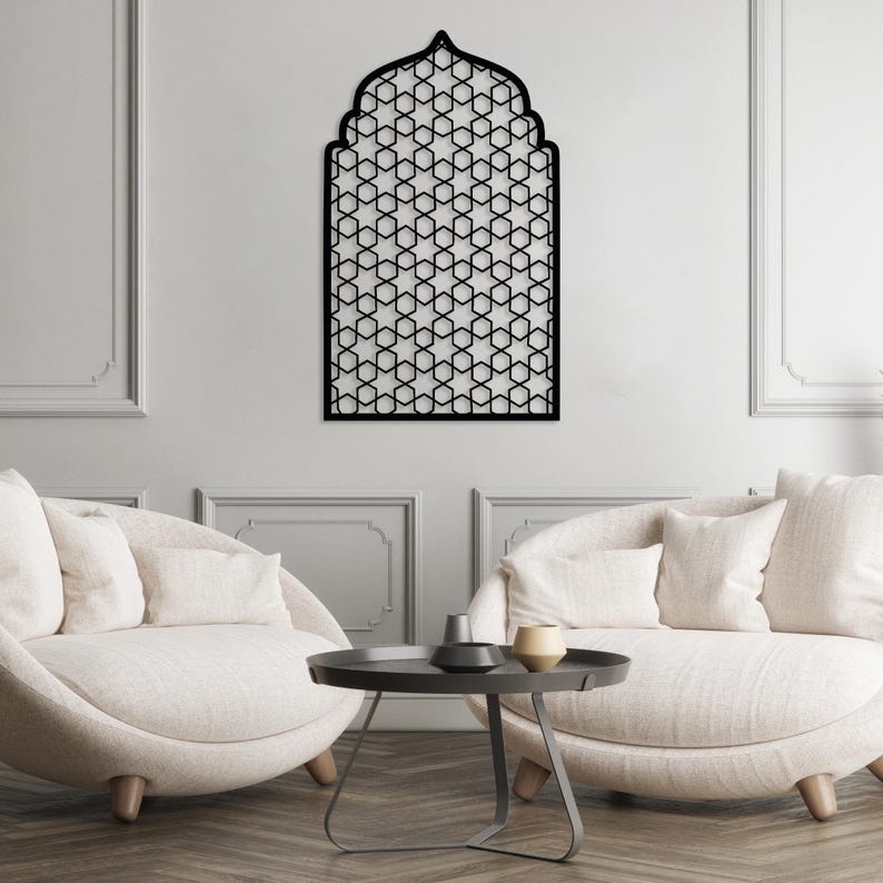 Motif Mihrab Islamic Metal Wall Art, Mehraab Ramadan Decorations ...
