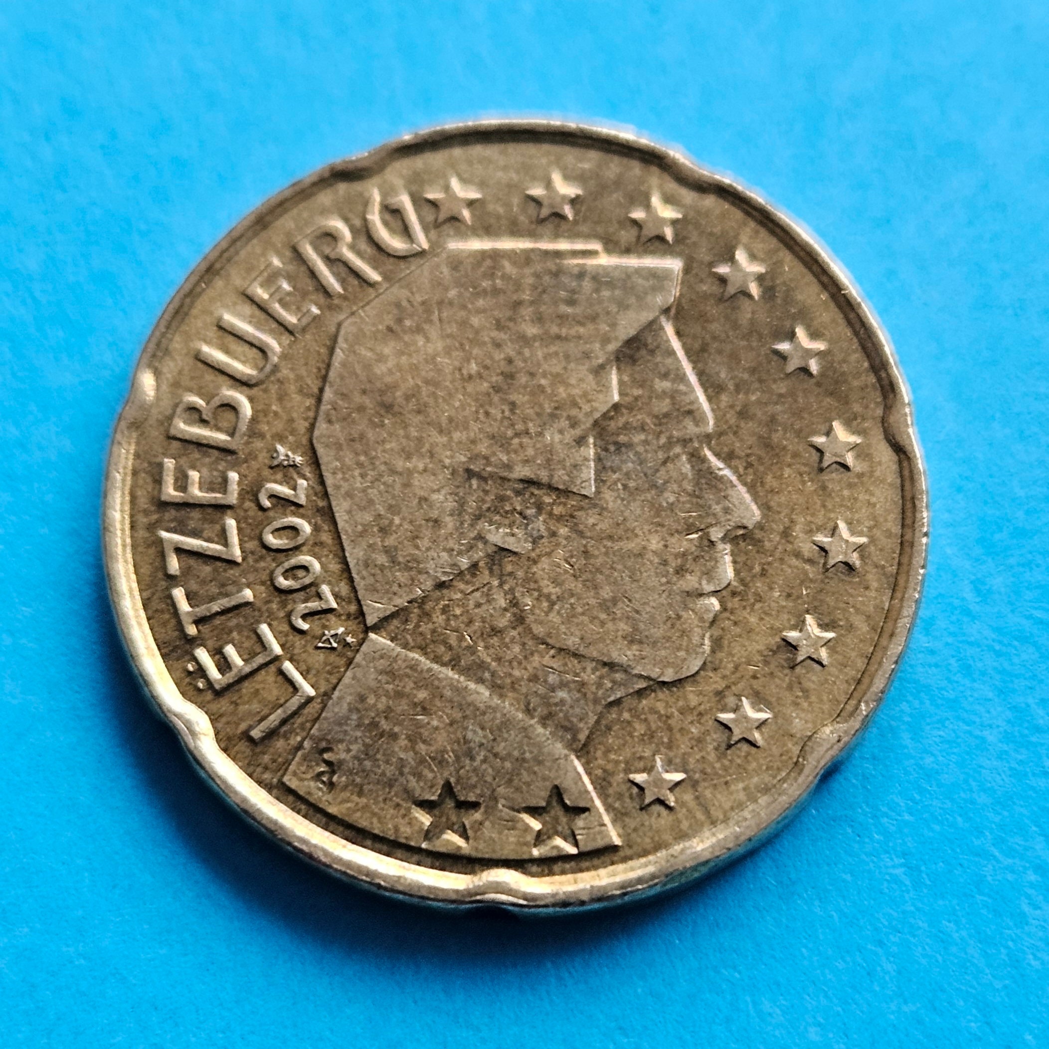 20 Euro Cent Münze - Letzeburg - Luxemburg - 2002 - selten - - Etsy.de