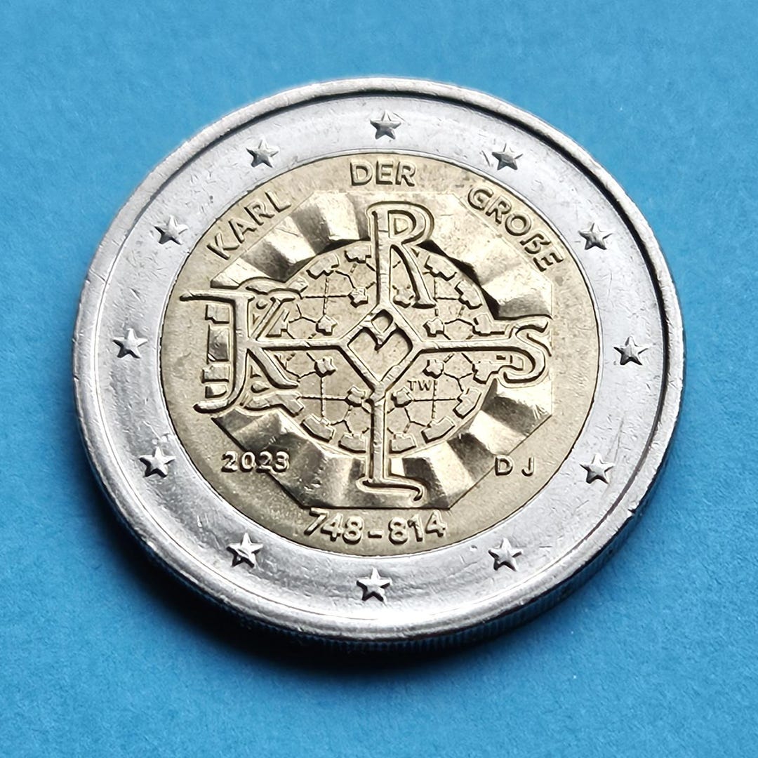 2 Euro Commemorative Coin Charlemagne 2023 Rare - Etsy