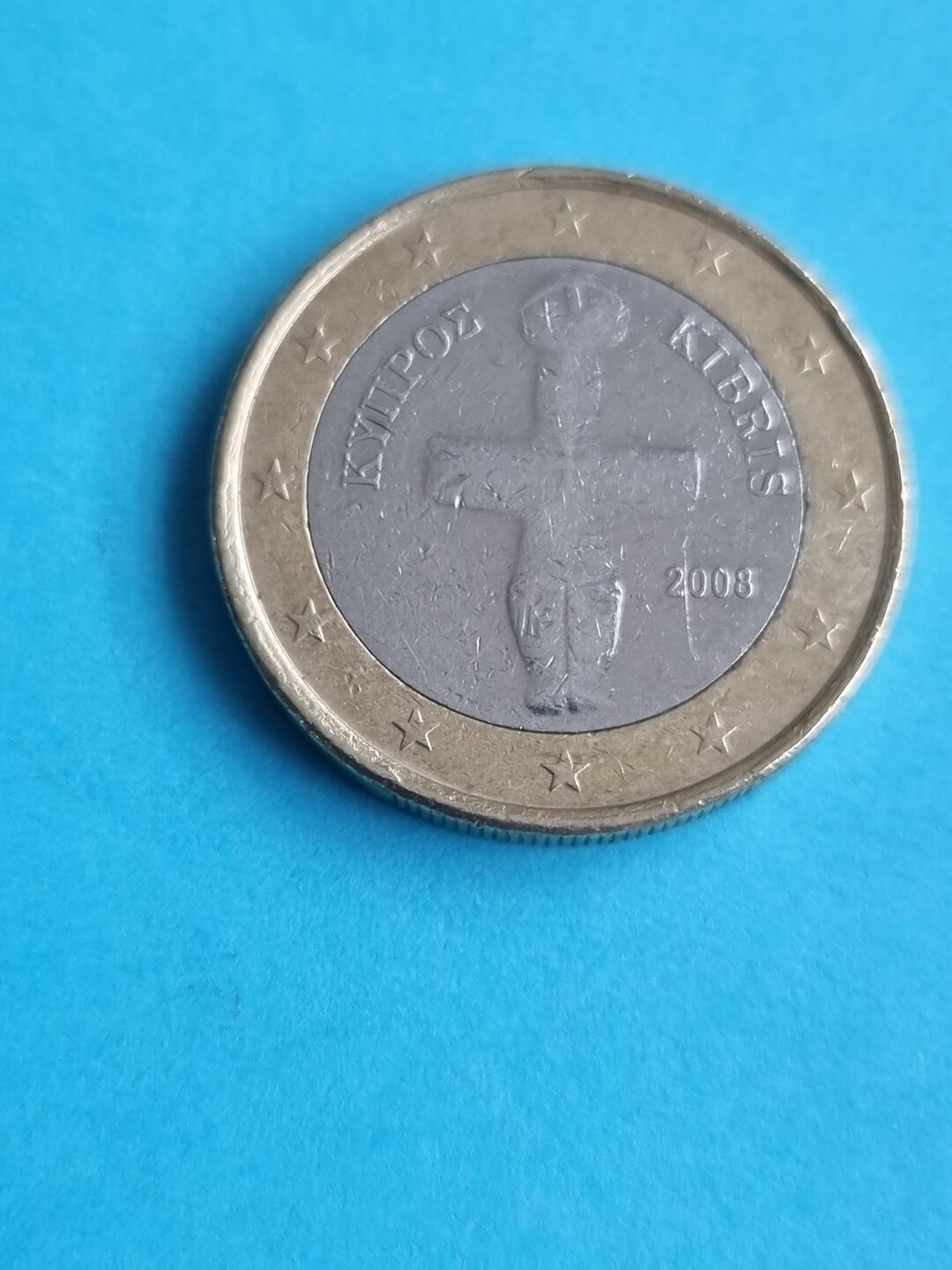 1 Euro Coin the Idol of Pomos Cyprus Cyprus 2008 - Etsy