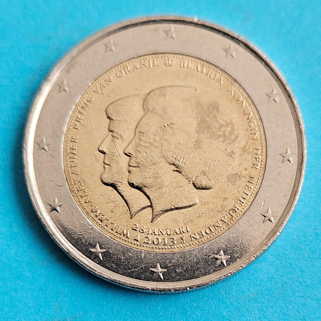 2 Euro Coin Nederlande 2013 Queen Beatrix and Prince Willem Rare - Etsy