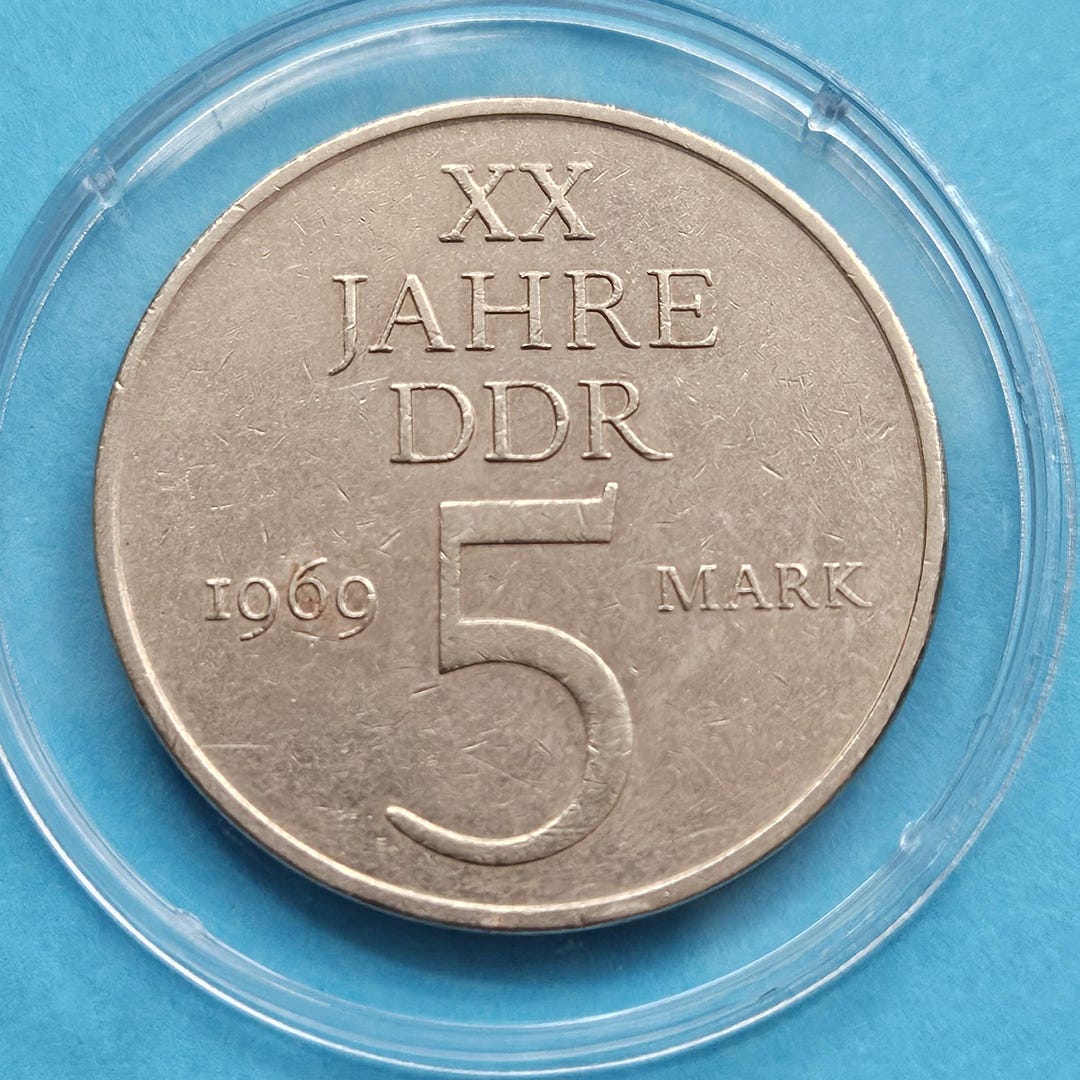 5 Mark Special Coin 1969 20 Years of the GDR Rare - Etsy
