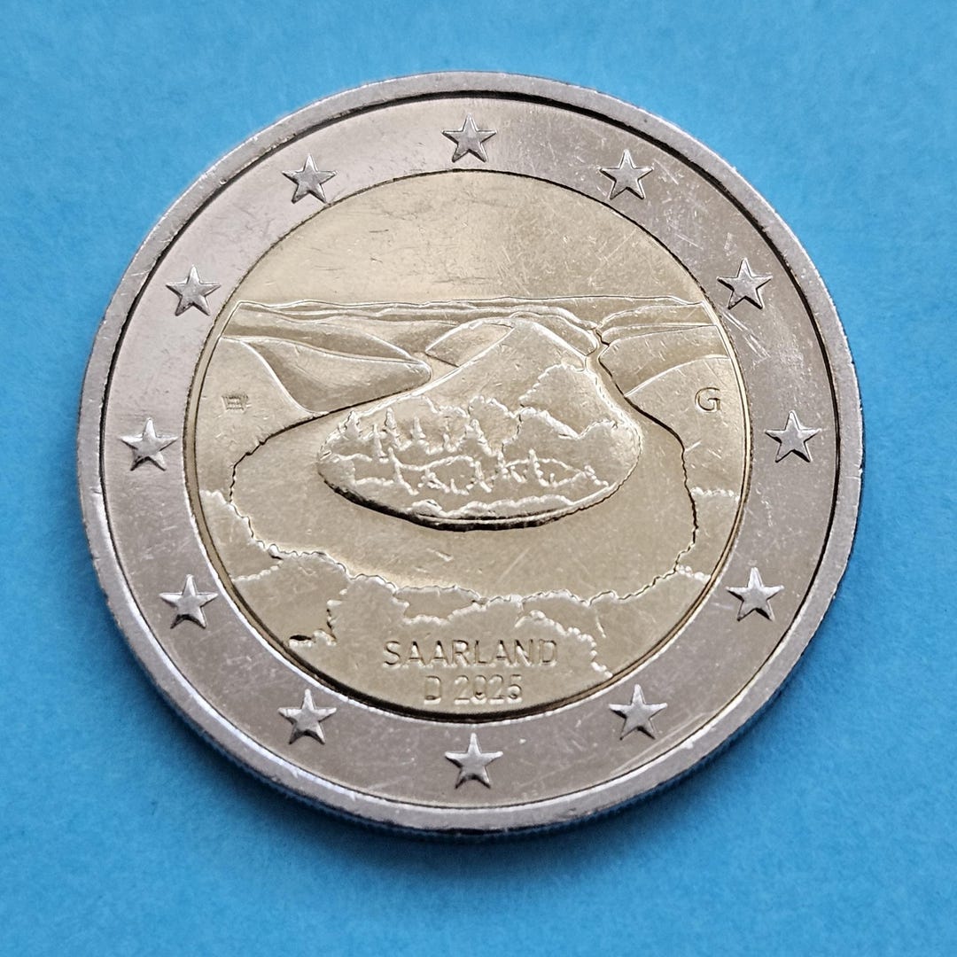 2 Euro Coin - Saarland 2025 - for Collectors - ( G ) - Karlsruhe - - Etsy