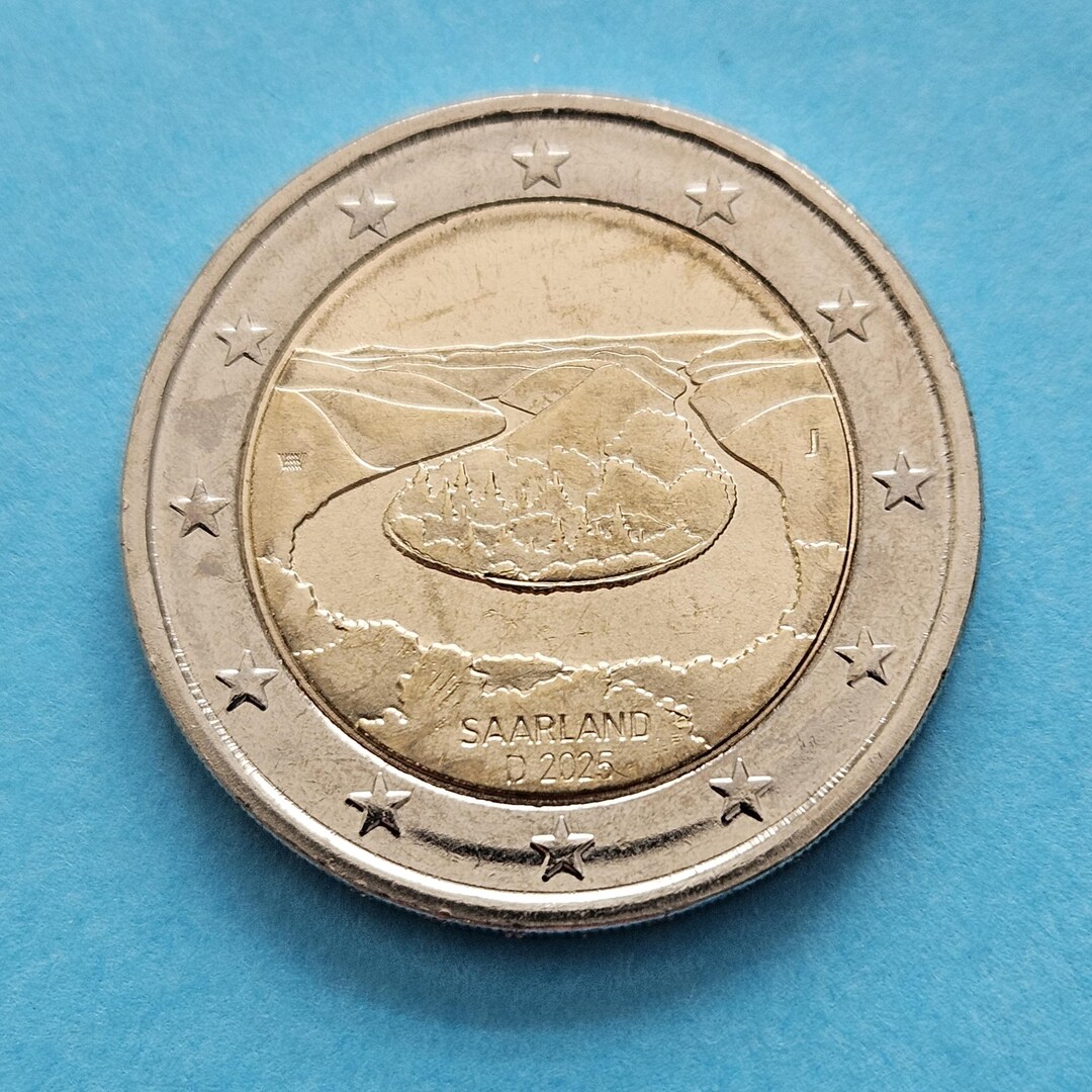2 Euro Coin - Germany Saarschleife 2025 - New - ( J - Hamburg ) - Rare ...