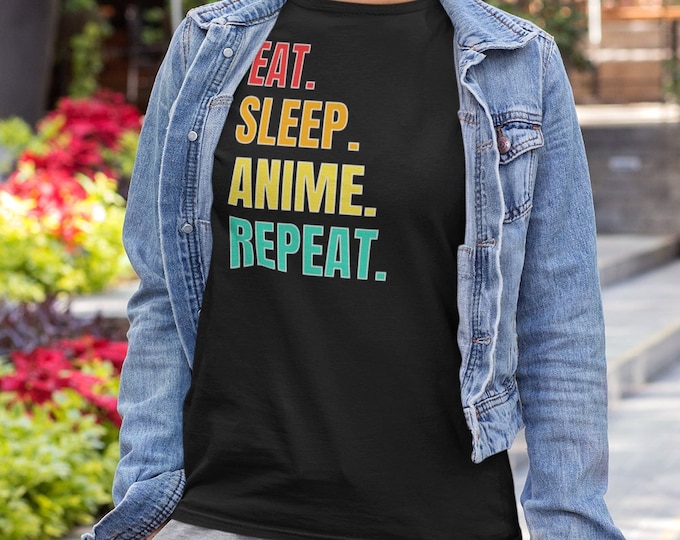 Eat Sleep Anime Repeat Shirt, Cool Anime Shirt, Gift for Anime Fan ...