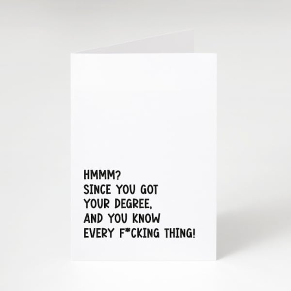 Funny Grad Card - Etsy