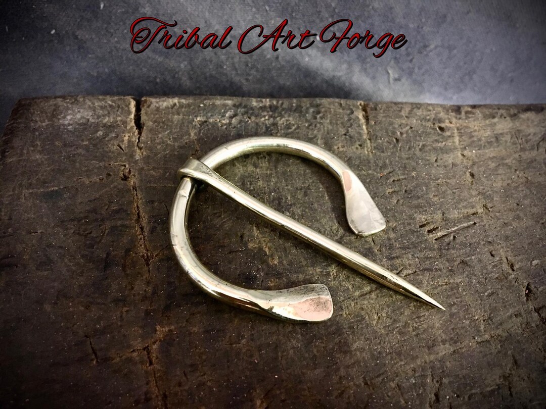 Large Forged Brass Fibula - Etsy