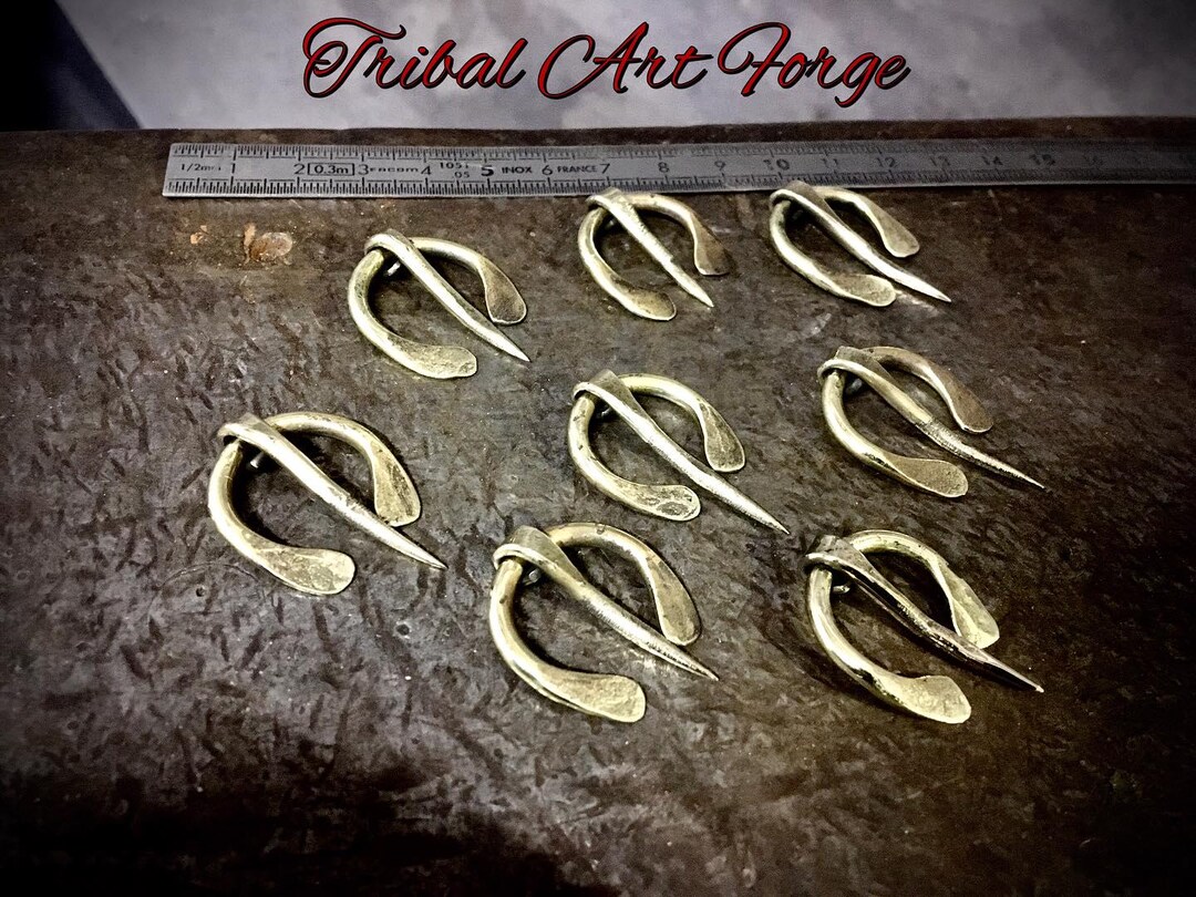 Small Size Forged Brass Fibula - Etsy