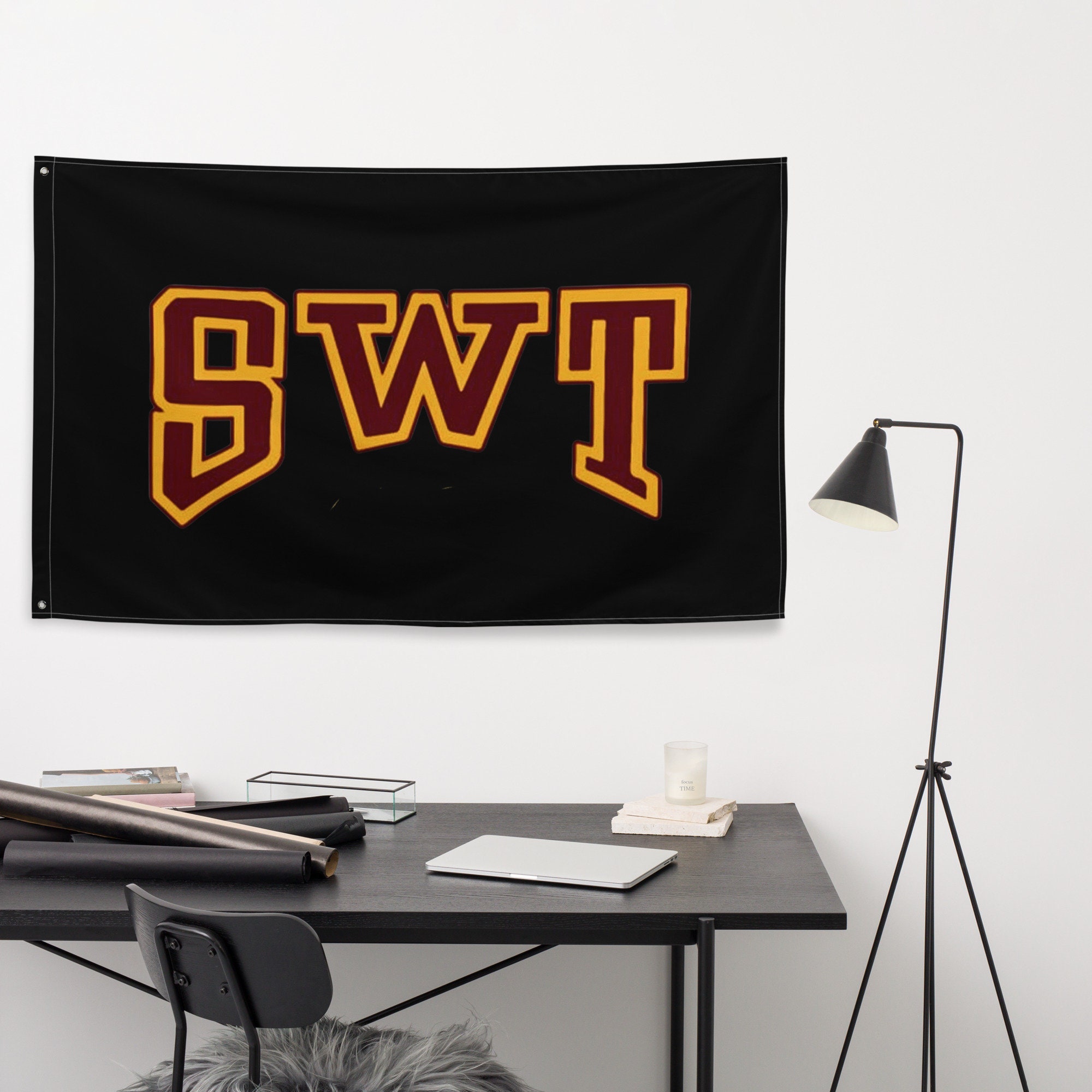 SWT Flag (black Background) - Etsy