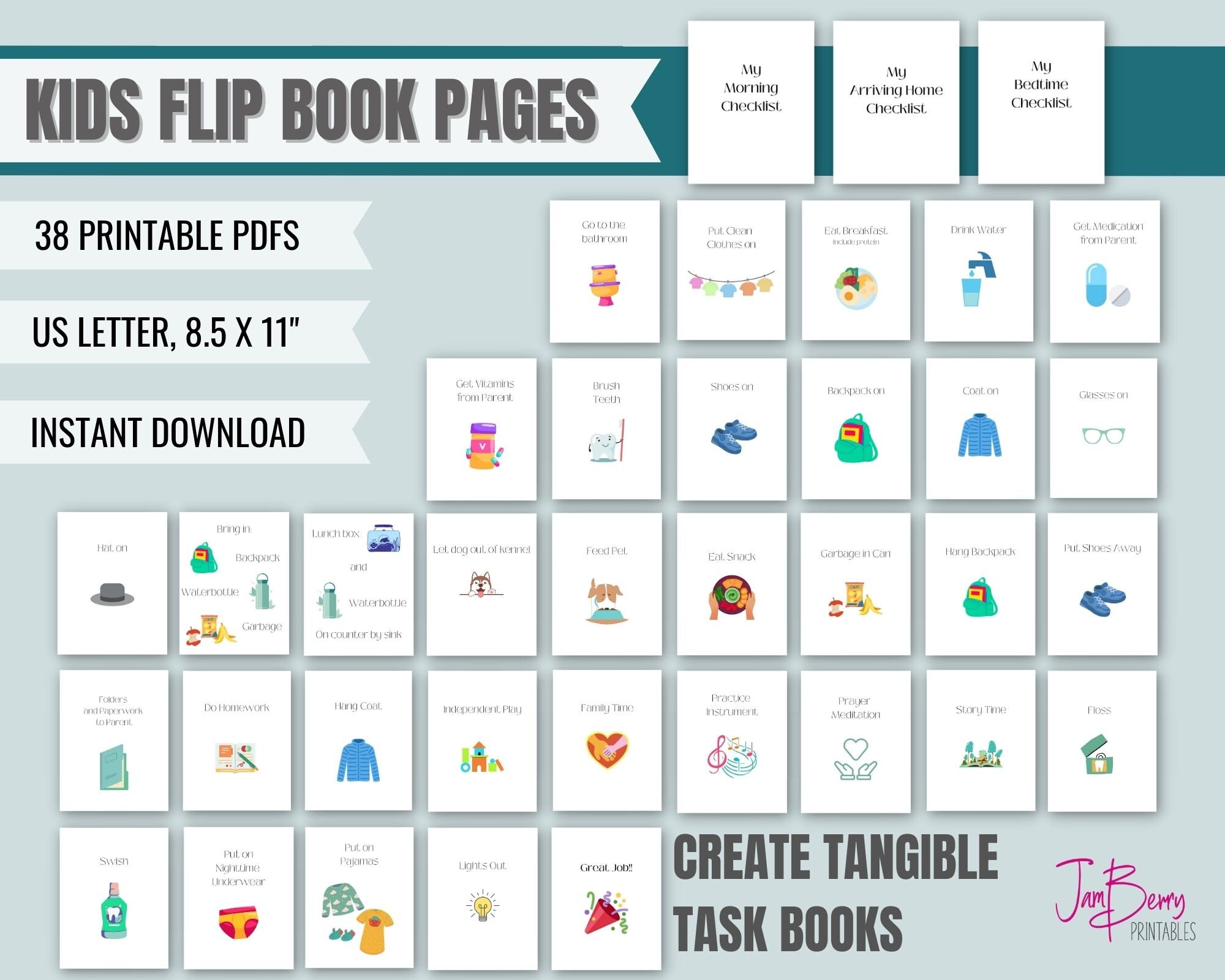 Kids Rewards Chart Full Bundle Routine Task Books ADHD ASD ODD - Etsy