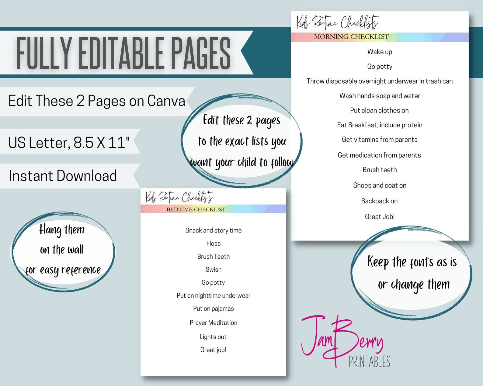 Kids Routine Task Chart Pages ADHD ASD ODD Printable Pdf - Etsy