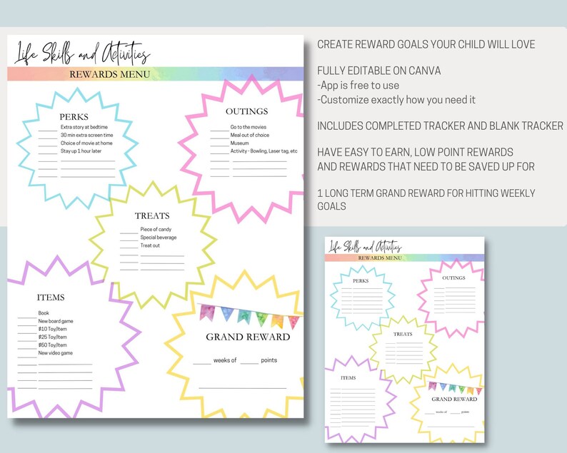 Kids Rewards Chart Full Bundle Routine Task Books ADHD ASD ODD ...
