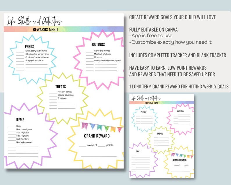 Kids Rewards Chart Full Bundle Routine Task Books ADHD ASD ODD - Etsy