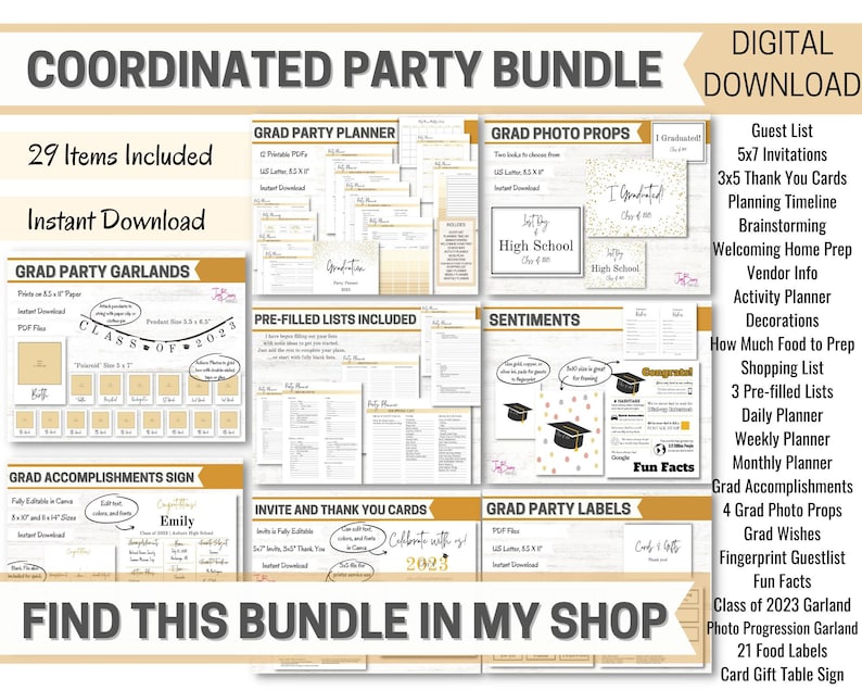 Graduation Party Food Labels, Signs, Buffet, Graduation Ideas ...