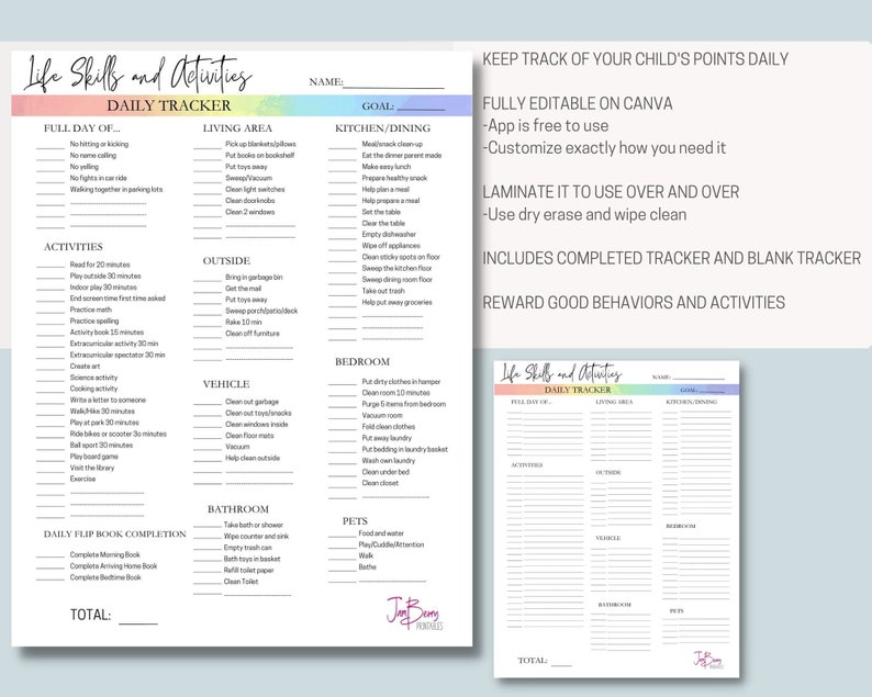 Kids Rewards Chart Full Bundle Routine Task Books ADHD ASD ODD ...