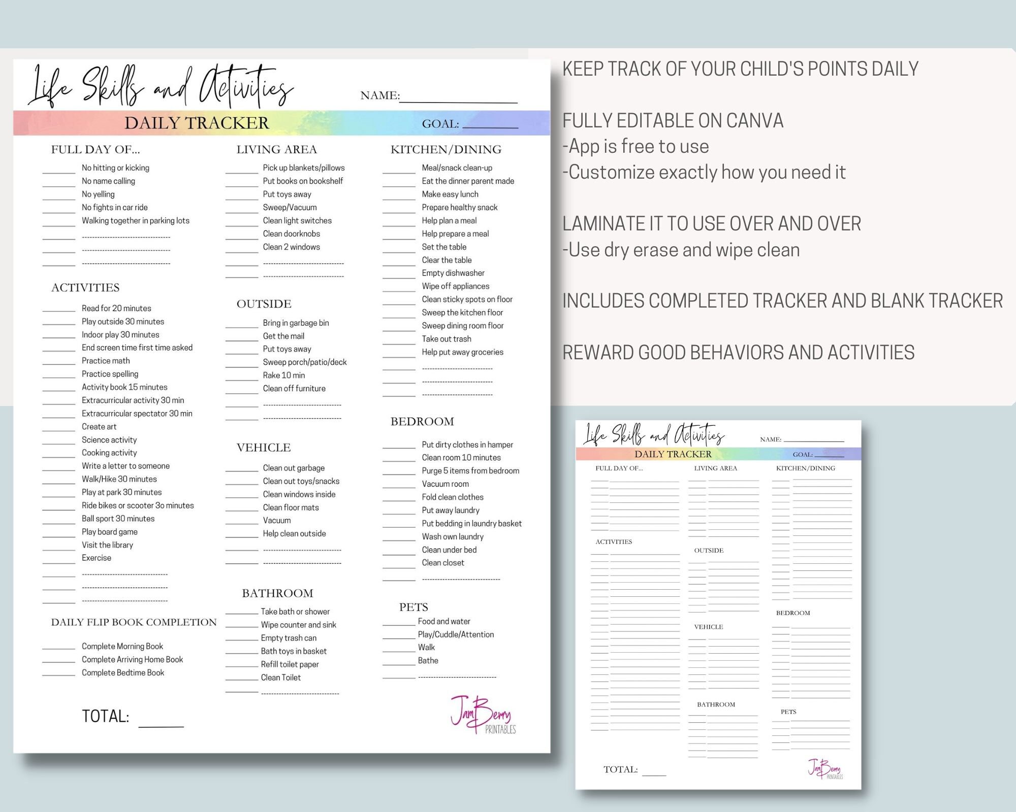 Kids Rewards Chart Full Bundle Routine Task Books ADHD ASD ODD ...