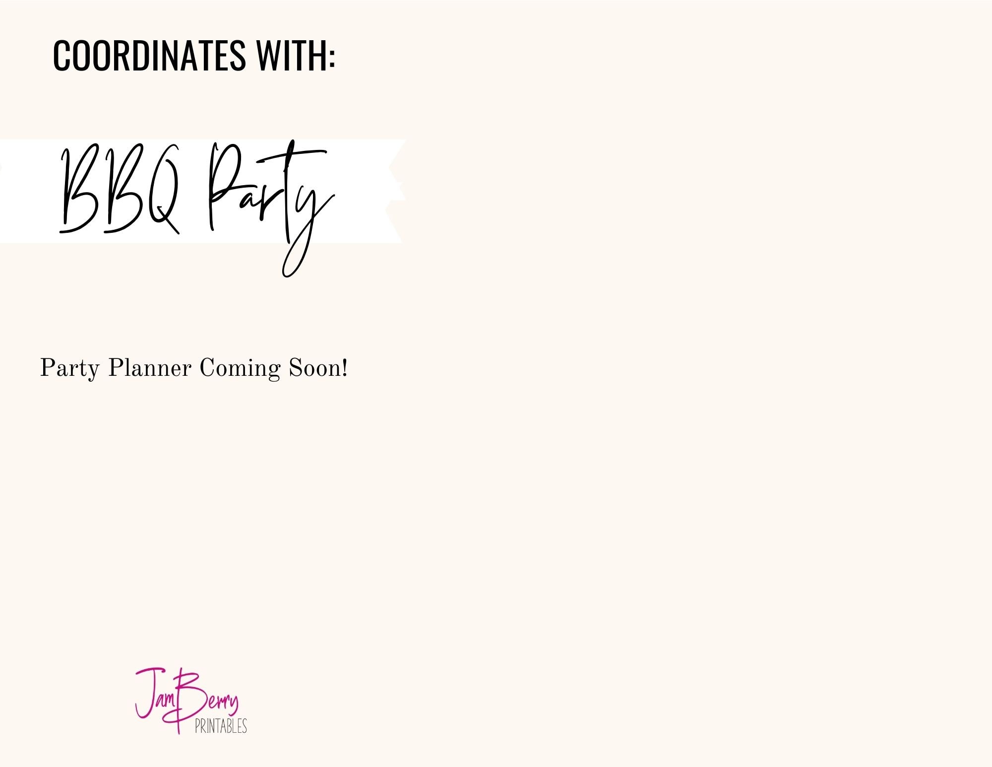 Barbeque Sign, BBQ Party Sign, Instant Download, Printable PDF and Jpeg ...