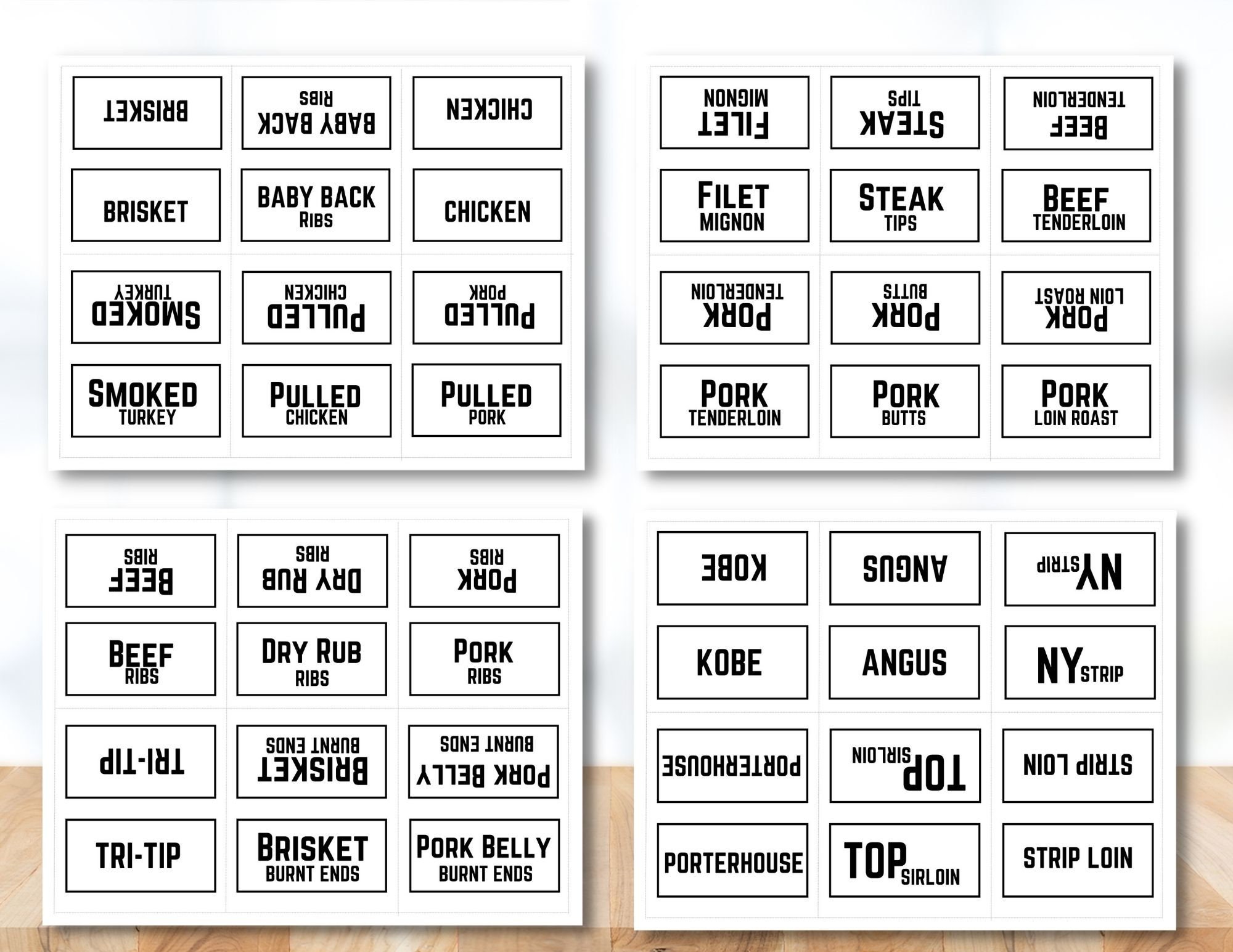 Barbeque Party Food Labels, Food Labels, Instant Download, Printable ...