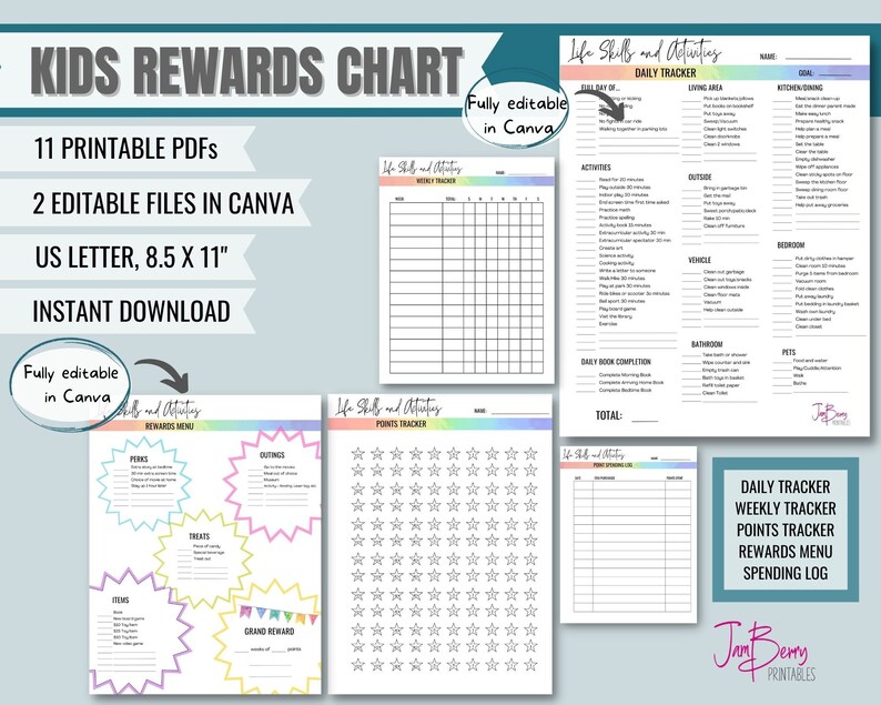 Kids Rewards Chart Full Bundle Routine Task Books ADHD ASD ODD - Etsy