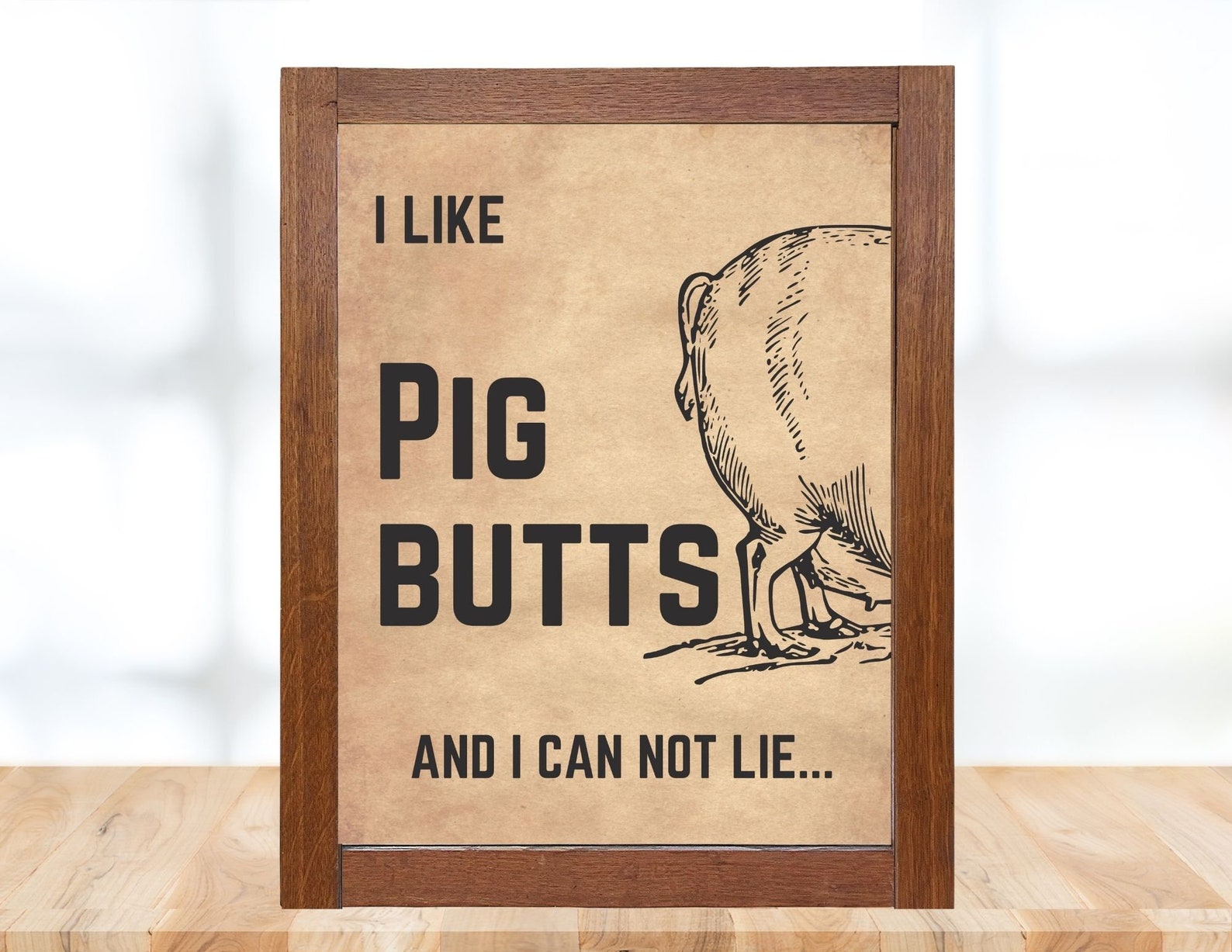 BBQ Sign, Barbeque Sign, Pig Butts BBQ Party Sign, Barbeque Sign ...