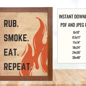 Barbeque Sign, BBQ Party Sign, Instant Download, Printable PDF and Jpeg ...