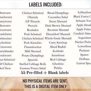 Oktoberfest Party Food Sign and Labels, Printable Party Decor, Instant ...
